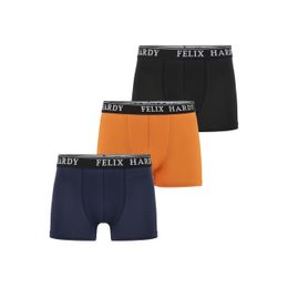 Boxershorts FELIX HARDY "3er-Pack Boxershorts", Damen, Gr. L, navy, orange, schwarz, 97% Baumwolle, 3% Elasthan, Unterhosen