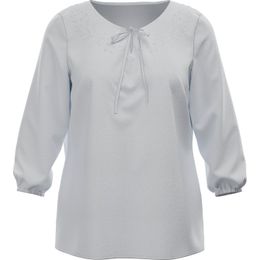 Damen Schlupfbluse mit ton-in-ton-farbener Stickerei ecru, Gr&ouml;&szlig;e 38