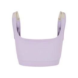 Urban Classics Damen B&uuml;gel-BH "Urban Classics Damen Ladies Color Block Bra", Gr. Mlila, violablau, softseagrass, 80% Polyamid, 20% Elasthan, BHs