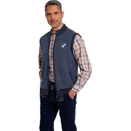 Herren Strickweste in Melange-Optik marine-rauchblau-meliert, Gr&ouml;&szlig;e 46