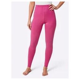 Leggings feel good, Damen, Gr. 52/54, Normalgr&ouml;&szlig;en, pink (fuchsia), 95% Baumwolle, 5% Elasthan, unifarben, Hosen Leggings