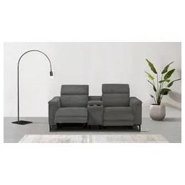 2-Sitzer OTTO HOME "LUND Cord, Relaxfunktion, TV-Sessel, manuell/elektrisch (USB-A)", grau (anthrazit), B:195cm H:97cm T:99cm, Cord Webstoff 100% Polyester, Sofas, m. elektrischer o. manueller Relaxfunktion, Getr&auml;nkehalter u. Staufach