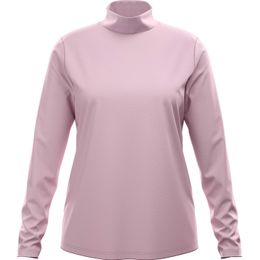 Damen Stehkragenshirt aus reiner Baumwolle ros&eacute;, Gr&ouml;&szlig;e 40
