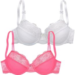 Nuance by Lascana Damen B&uuml;gel-BH, pink+wei&szlig;, Gr&ouml;&szlig;e 105E