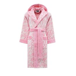 Bademantel Philipp Plein03, rose, pink, Obermaterial: 100% Baumwolle, Hausm&auml;ntel, "Hooded Bathrobe Signature"