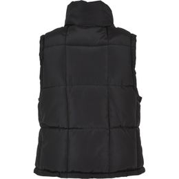 Urban Classics Damen Steppweste "Urban Classics Damen Ladies Reversible Cropped Puffer Vest"schwarz, fuchsia, Gr. XS, 100% Polyester, Westen