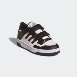 Damen Sneaker "RAPID COURT KIDS", adidas Sportswear, Gr. 31, schwarz-wei&szlig;, Synthetik, Textil, Schuhe, f&uuml;r Kinder