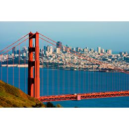 papermoon Fototapete "Golden Gate Bridge", B/L: 2m x 1,49m, Bahnen: 4 Stk., bunt, Tapeten