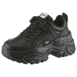 Buffalo Damen Plateausneaker "Galactica", Gr. 40schwarz, Lederimitat, unifarben, Schuhe, Schn&uuml;rschuh, Halbschuh, Sneaker mit chunky-Laufsohle