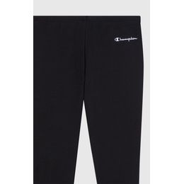 Champion M&auml;dchen Leggings "ICONS Leggings Terry", schwarz, Gr. XXL, Obermaterial: 95% Baumwolle, 5% Elasthan, Hosen, f&uuml;r Kinder