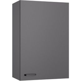 H&auml;ngeschrank Optifit "OPTImulti", anthrazit matt, anthrazit matt, B:60cm H:88cm T:34,6cm, Holzwerkstoff, Schr&auml;nke, H&auml;ngeschrank, Breite 60 cm, H&ouml;he 89,6 cm, mit 1 T&uuml;r, 2 Einlegeb&ouml;den