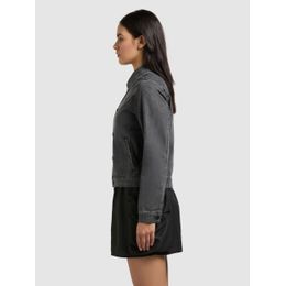 Khujo Damen Jeansjacke "Renia"dunkelgrau, Gr. L, Denim/Jeans;Jeans, Material: 100% Baumwolle, Jacken, Moderne Damen Denim-Jacke