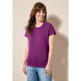 Cecil Damen T-Shirt, rosa, Gr. XXL, unifarben, Stoff, 60% Viskose, 40% Polyester, Shirts, aus softem Materialmix