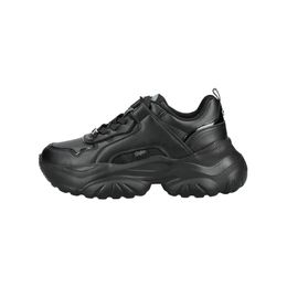 Buffalo Damen Plateausneaker "Buffalo Sneaker Lederimitat", Gr. 40schwarz, Lederimitat, Schuhe