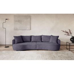 Loungesofa COTTA, B:296cm T:114cmtiefblau, 94% POLYESTER (PES) 6% POLYAMID(PA), Sofas, "Sana, Breite 296 cm", Loungesofa mit Wellenunterfederung