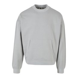 Urban Classics Herren Sweater "Urban Classics Herren Boxy Pocket Crew"lightasphalt, Gr. 4XL, unifarben, 100% Baumwolle, Sweatshirts