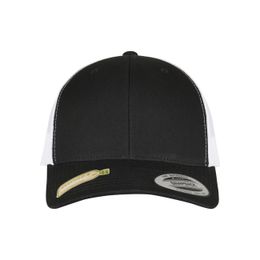 Flexfit Herren Trucker Cap "Flexfit Caps YP CLASSICS RECYCLED RETRO TRUCKER CAP 2-TONE"balck, wei&szlig;, unifarben, 100% Baumwolle, Caps