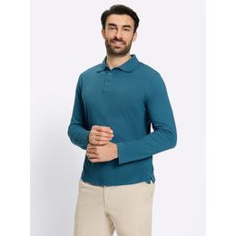 Catamaran Herren Langarm-Poloshirt mit Flachstrick-Kragen, topas, Gr&ouml;&szlig;e 48/50