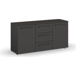 Kombikommode Rauch, B:120cm H:61cm T:42cmgraphit, Holzwerkstoff, Schlafzimmer, Sideboards, "Kommode Sideboard W&auml;scheschrank Schrank SKAT PURE", mit 1