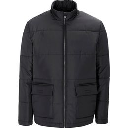 Herren Steppjacke mit Stehkragen schwarz, Gr&ouml;&szlig;e 56