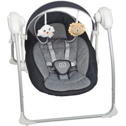 BABYGO Baby Babywippe "Dandly, anthracite", grau, Kunststoff, Metall, Babywippen, elektrisch, mit Sound