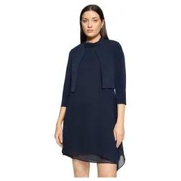 Sweatjacke Vera Mont "Damen figurbetont", Damen, Gr. 36, blau (night sky), Jersey, Obermaterial: 95% Polyester, 5% Elasthan, schmal normal, V-Ausschnitt, Sweatjacken Sweatjacke, Nahtf&uuml;hrung