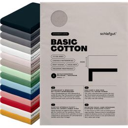 Spannbettlaken Schlafgutsand mid, Jersey, Obermaterial: 100% Baumwolle, Bettlaken, "Basic Cotton Bettlaken, 160 g/m&sup2;, 100% Baumwolle, Spannbetttuch",