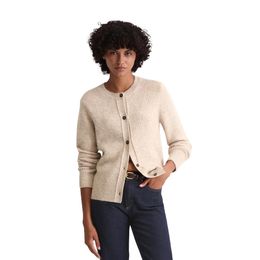 Marc O'Polo MARC O'POLO Damen Cardigan "mit kuscheliger Alpakawolle", beige, Gr. S, unifarben, Obermaterial: 51% Baumwolle, 28% Polyamid, 11% Alpaka, 10%