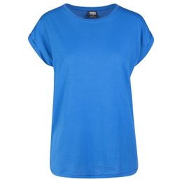 Urban Classics Damen Kurzarmshirt "Urban Classics Damen Ladies Extended Shoulder Tee"brightblau, Gr. XXXL, unifarben, 100% Baumwolle, Shirts
