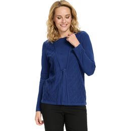 Damen 2-in-1-Pullover mit Bindeband royalblau, Gr&ouml;&szlig;e 44
