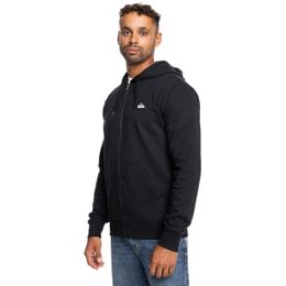 Quiksilver Herren Kapuzensweatjacke "BASIC HOOD ZIP YOUNG MEN", schwarz, Gr. S, unifarben, Sweatware, Obermaterial: 60% Baumwolle, 40% Polyester,