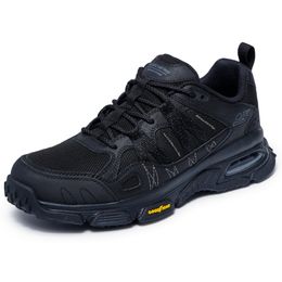 Skechers Herren Outdoorschuh "SKECH-AIR ENVOY", Gr. 41schwarz, Leder, Textil, Schuhe, mit Air-Cooled Memory Foam