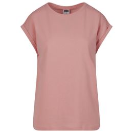 Urban Classics Damen Kurzarmshirt "Urban Classics Damen Ladies Extended Shoulder Tee"lemonadepink, Gr. 5XL, unifarben, 100% Baumwolle, Shirts