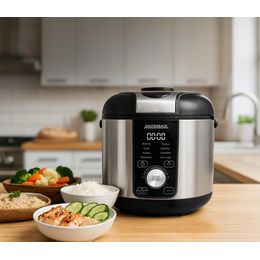 Gastroback Reiskocher "RiceControl low carb & steam 3 L", B:27,8cm H:24cm T:25,1cm, silber, Reiskocher