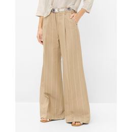 Brax Damen Palazzohose Style MARLENE LIGHT MOCHA, Beige, Gr. 44K
