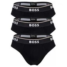 Slip BOSS "Slip Briefs 3P Power 3er Pack", Herren, Gr. XL, schwarz, Obermaterial: 95% Baumwolle CO. 5% Elasthan EL., Unterhosen Slip