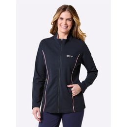 Catamaran Sports Damen Sweatjacke mit 2 Nahttaschen, marine-ros&eacute;, Gr&ouml;&szlig;e 36/38