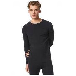 Unterhemd Bruno Banani "Warm Up", Herren, Gr. XXL, N-Gr, schwarz, Obermaterial: 93% Baumwolle, 7% Elasthan, unifarben, eng, Rundhals, Unterhemden Unterhemd, mit kontrastfarbenen Markenlabel
