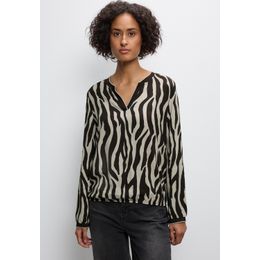 Street One Damen Tunikadeep roast braun, Gr. 34, Web, 100% Viskose, Tuniken, mit Zebra-Print
