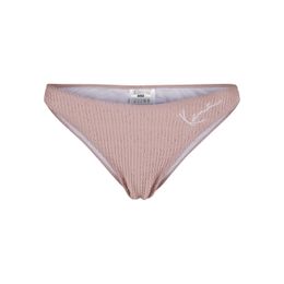 Karl Kani Damen Badeshorts "Karl Kani Damen Small Signature Crinkle High Leg Bikini Bottom"rose, Gr. S, 97% Polyester, 3% Elasthan, Badehosen