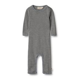 Wheat M&auml;dchen Jumpsuit "Wheat Wool Jumpsuit L/S Haven"navy stripes, Gr. 68, 100% Wolle, Overalls