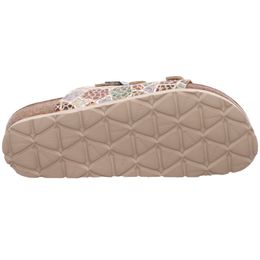 Rohde Damen Pantolette "SUNNYS N13", Gr. 43, bunt, Nubuklederimitat, mehrfarbig, Schuhe, Sommerschuh, Schlappen, Hausschuh mit buntem Druck, G-Weite
