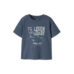 name it T-Shirt 'NMMFEATH' Jungen Gr&ouml;&szlig;e 110 elfenbein / blaumeliert