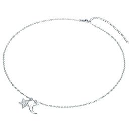 Rafaela Donata Damen Kette mit Anh&auml;nger "RD347", 42,0cm Basiskette + 7,0cm Verl&auml;ngerung,mit Steinen, Silber 925 (Sterlingsilber)silber, Silber 925