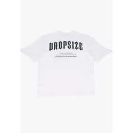 DROPSIZE Herren T-Shirt "Dropsize HEAVY OVERSIZE BIG PRINT T-SHIRT"wei&szlig;, Gr. M, bedruckt, 100% Baumwolle, Shirts
