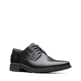 Clarks Herren Schn&uuml;rschuh "Tilden Plain", Gr. 42, schwarz, Leder, Schuhe, Freizeitschuh, Halbschuh, Schn&uuml;rschuh mit komfortablem Fu&szlig;bett