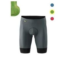 Fahrradhose Gonso "SITIVO M", Herren, Gr. 4XL, Normalgr&ouml;&szlig;en, grau (hellgr&uuml;n), 65% Polyamid, 35% Elasthan, Hosen Fahrradhose, Herren Radhose, Radlerhose mit speziellem Sitzpolster, Tight Fit