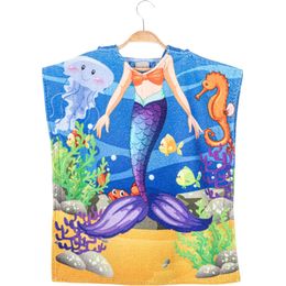 Badeponcho Egeriaroyal, Baumwolle, Hausm&auml;ntel, "Mermaid", one size