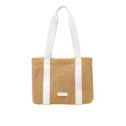 Marc O'Polo MARC O'POLO Damen Shopper "in Crochet-Raffia-Bast-Optik", wei&szlig;, Obermaterial: 100% Polypropylen, unifarben, Taschen
