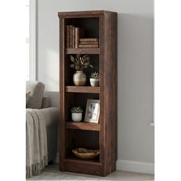 Standregal OTTO HOME, B:40cm H:126cm T:29cmdunkelbraun, Massivholz, Wohnzimmer, Regale, "Riga B&uuml;cherregal Regal Breite/Tiefe 40/29 cm", aus massiver